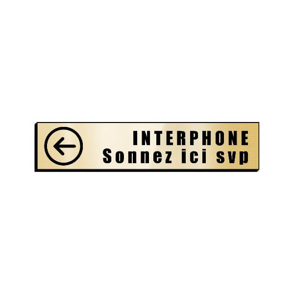 Plaque Interphone en Plastique 7 x 1,5 - GTI FRANCE