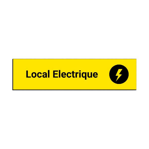 Signalétique Local Electrique en Plastique - 20 x 5 cm - GTI FRANCE